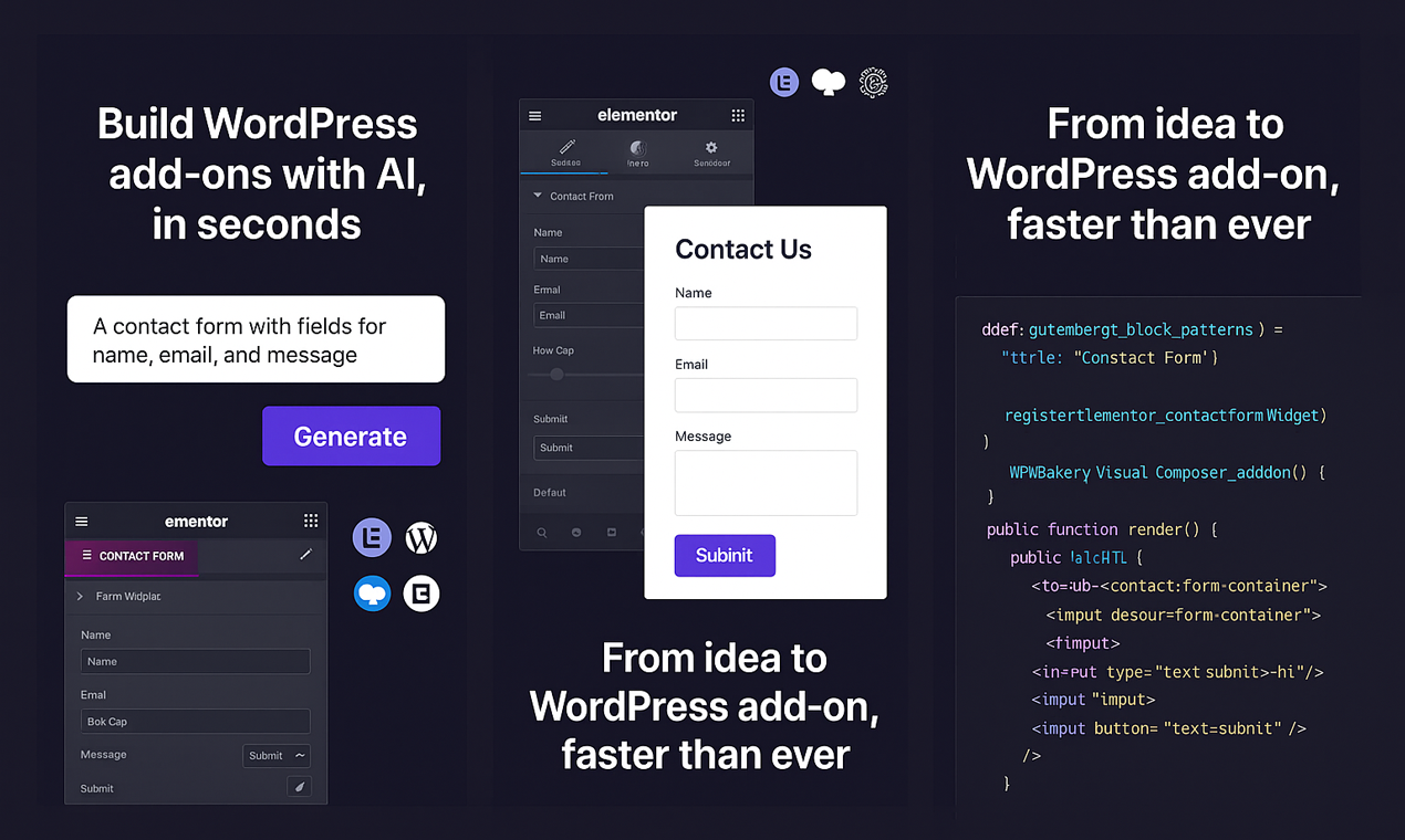 Moduify - AI-Powered Elementor Widget Creator | No Coding Required